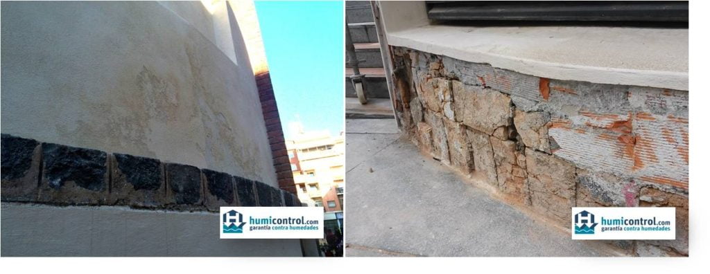 Humedades en muros del Mercat Sagarra, tratamiento con MURSEC ECO ...